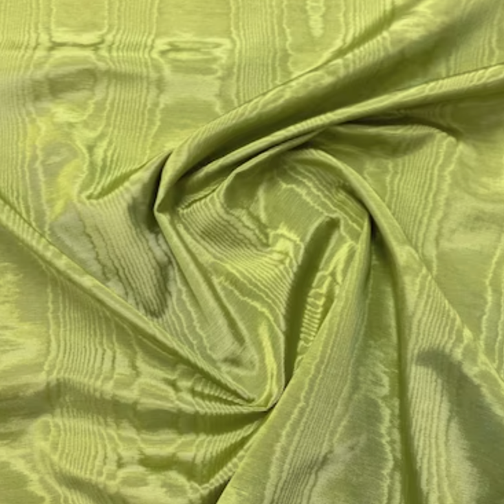 Lustrous Pear Green Moire Decorator Fabric – Savvy Swatch